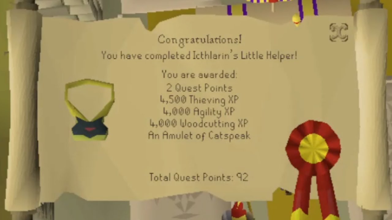OSRS-Icthlarin's Little Helper任务全流程攻略 - YouTube