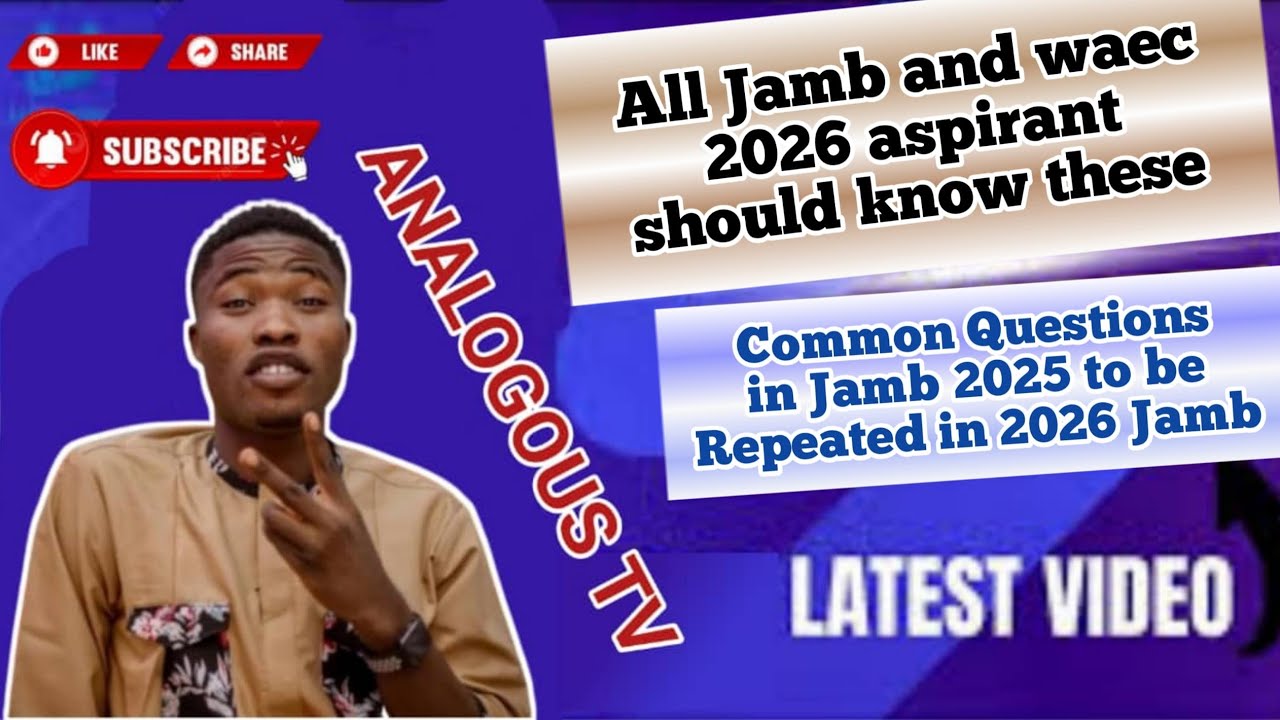 COMMON QUESTIONS IN JAMB 2025 TO BE REPEATED IN 2026 JAMB #iupacname # ...