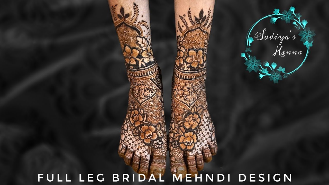 Attractive Full Leg Bridal Mehndi Design | Leg Mehndi Design bridal ...