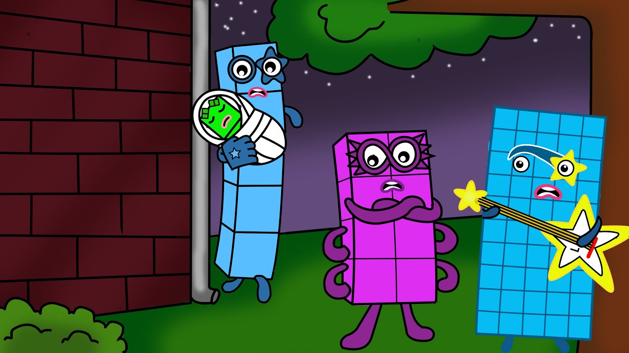 Numberblocks 50 playing guitar NB 5 - Numberblocks Fanmade Coloring ...