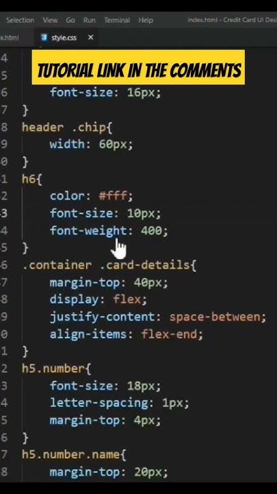 Credit Card Ui Design Using Html And Css Coding Code Htmlcss Youtube