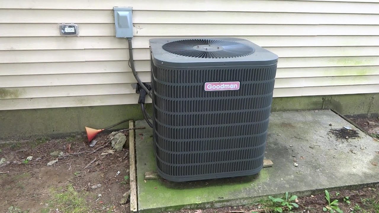 OLD GOODMAN AC UNIT WITH FRIED WIRES AND PARTS WILL IT RUN - YouTube