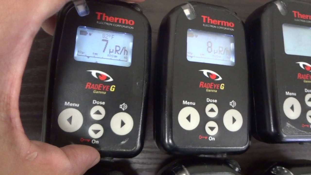 Lot of 6 Thermo RadEye G Gamma Radiation Detector - Personal Dose Rate ...