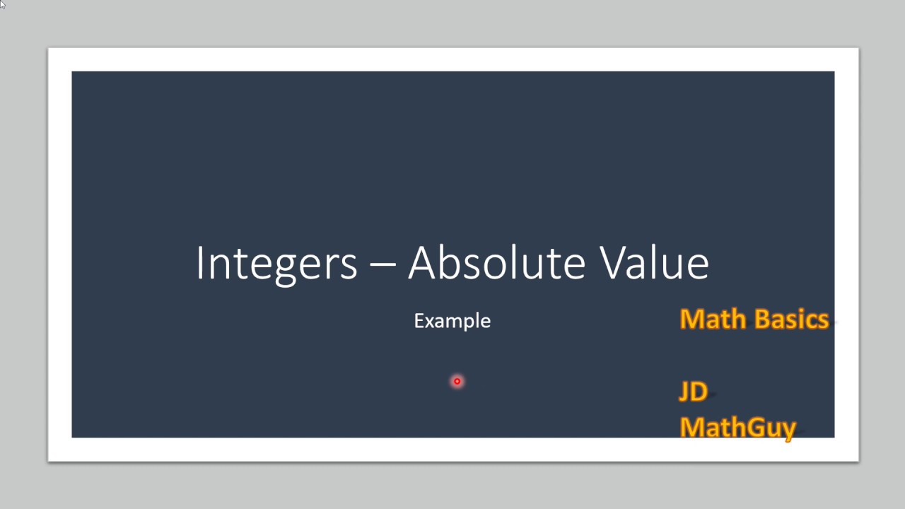 integers - absolute value - examples - YouTube