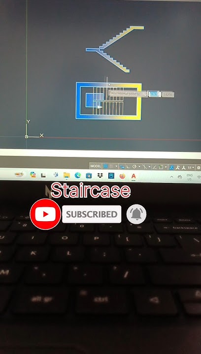 3d simple staircase design|| how to convert 2d to 3d staircase # ...