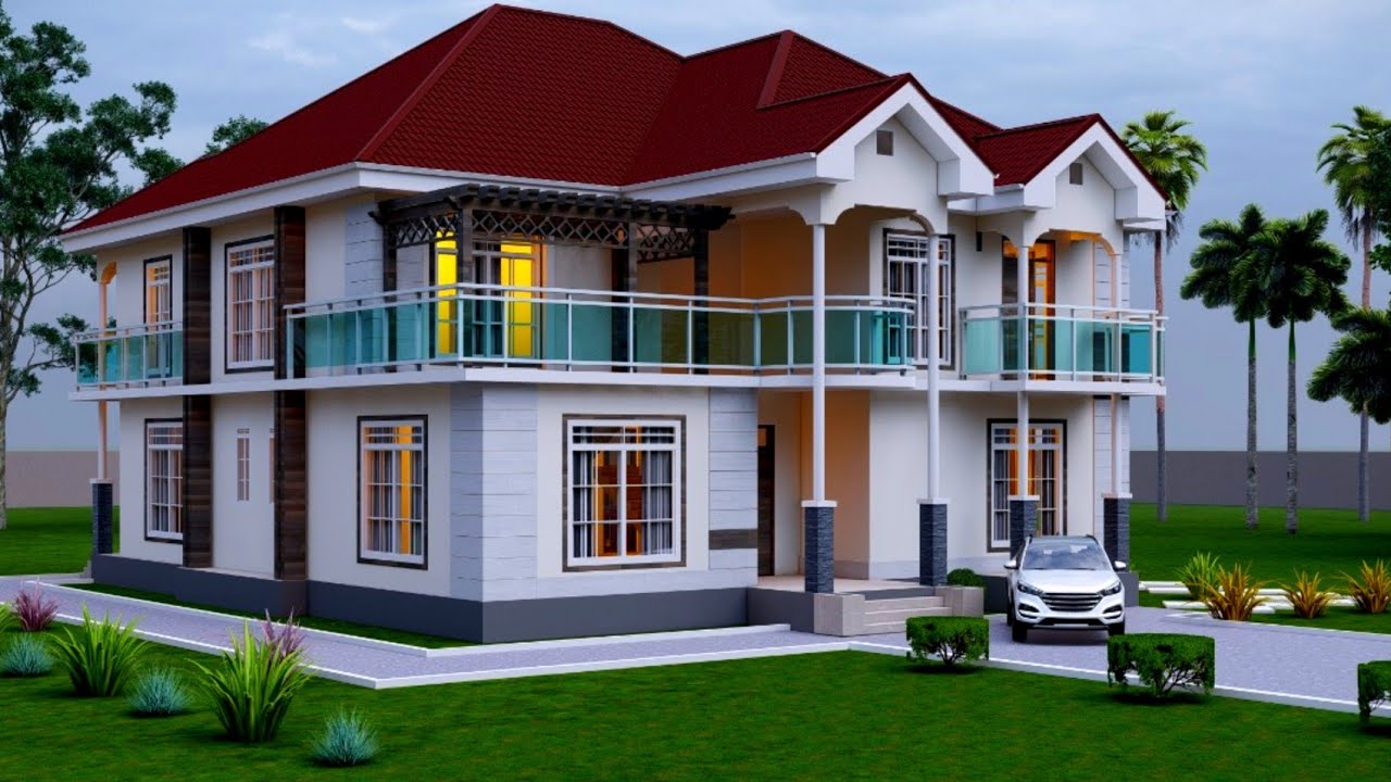 6 master bedroom ramani ya ghorofa moja ya kisasa yenye vyumba sita ...