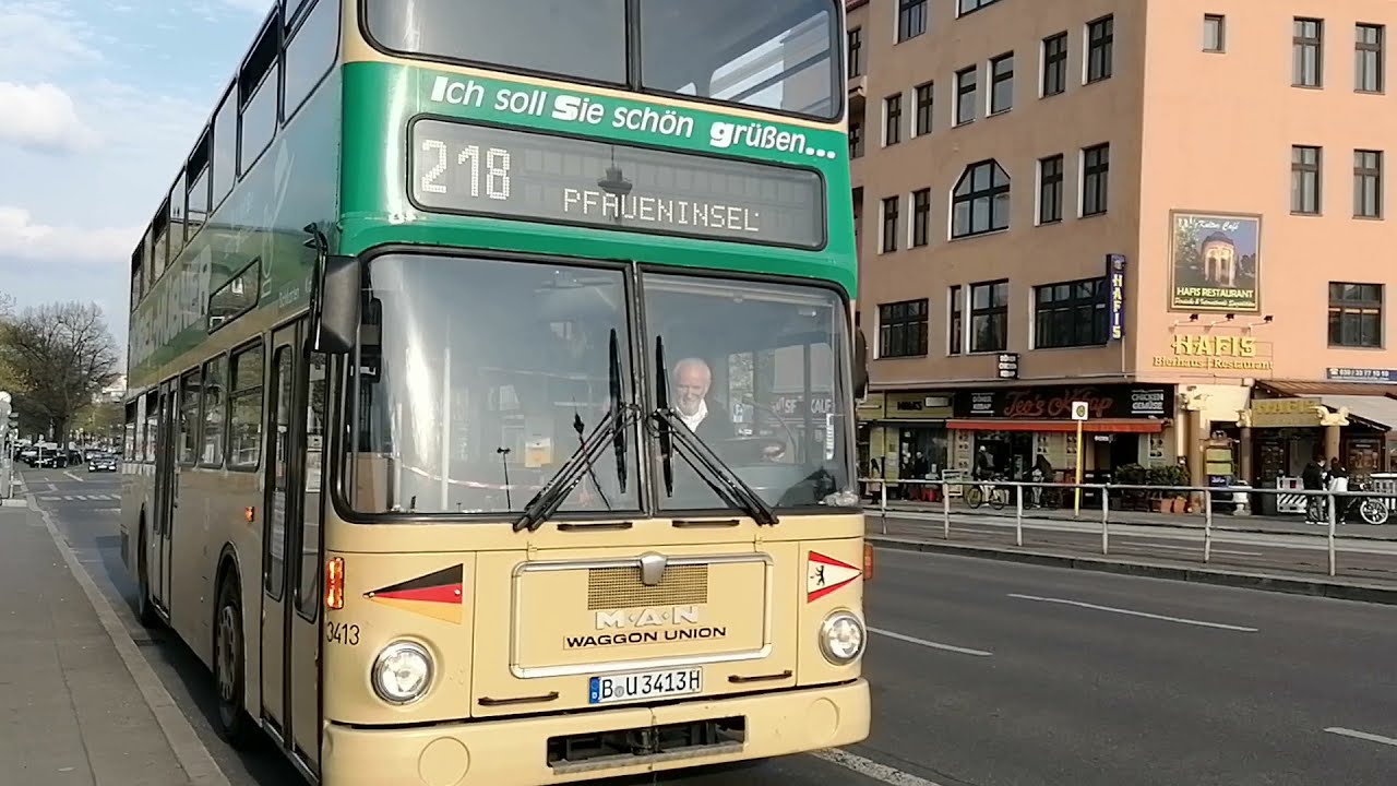 BVG Linie 218 Mitfahrt MAN SD 85 - YouTube