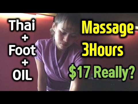 Phuket Thailand massage 3hours, Oil foot Thai massage Cute uniform girl (July 25th)