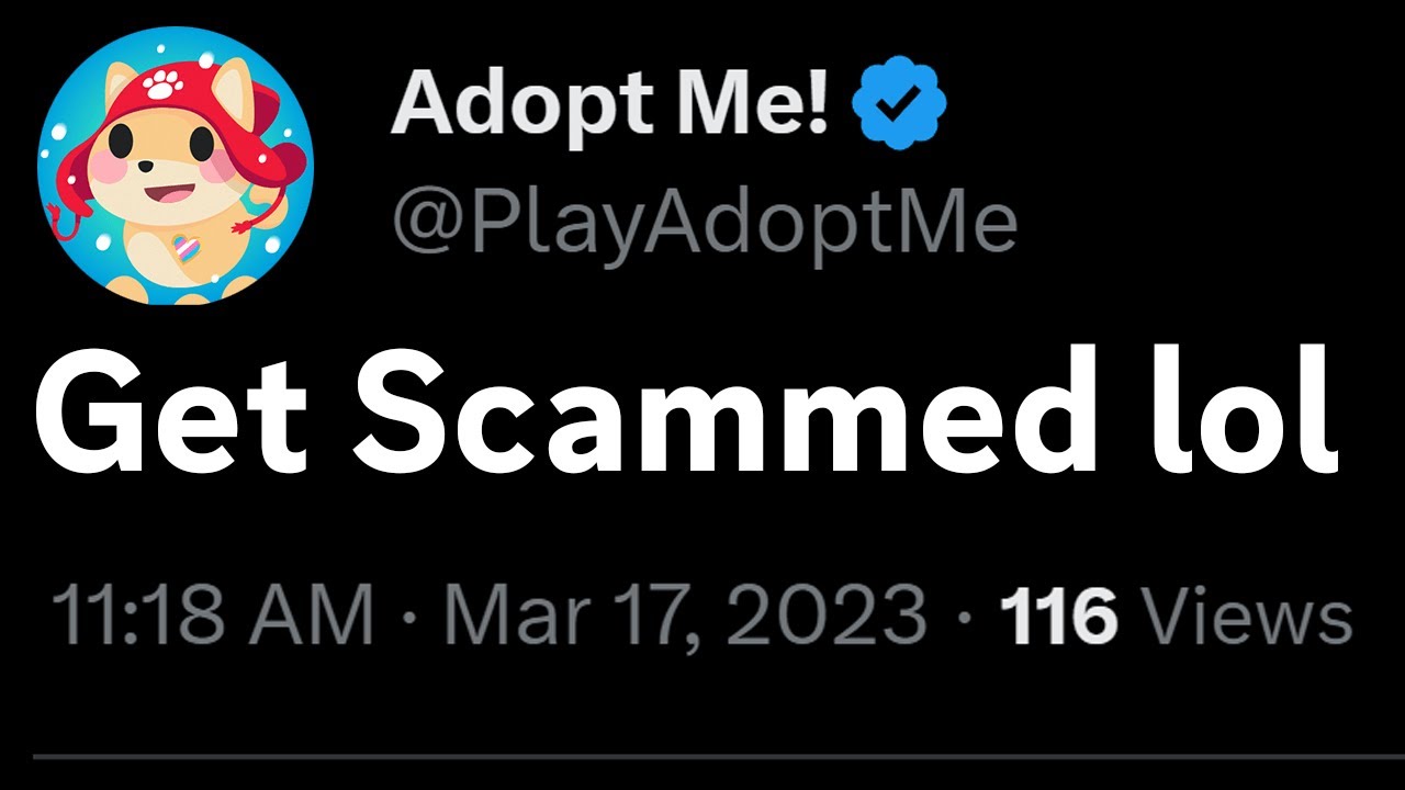 Huge Adopt Me Scam - YouTube