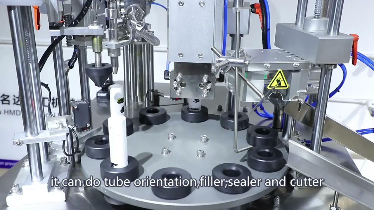 ultrasonic type plastic tube filler and sealer - YouTube