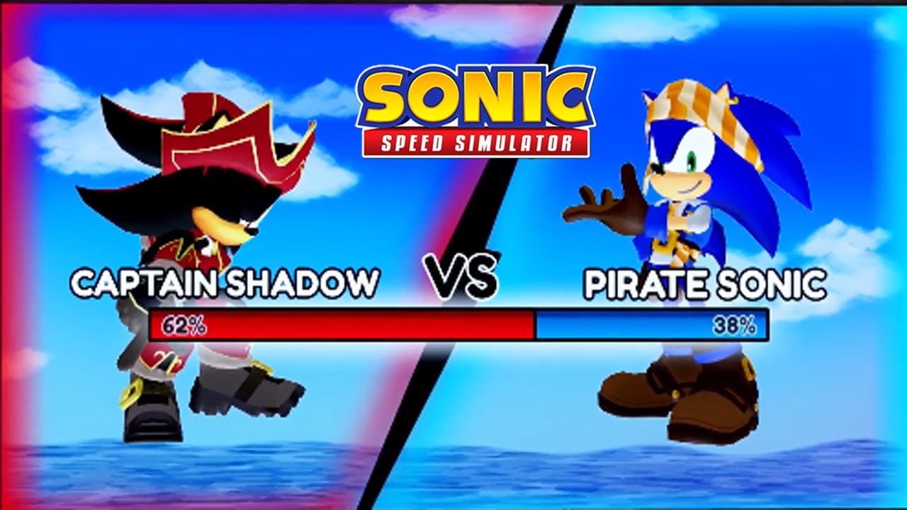 New Pirate Sonic vs Captain Shadow | Sonic Speed Simulator - YouTube