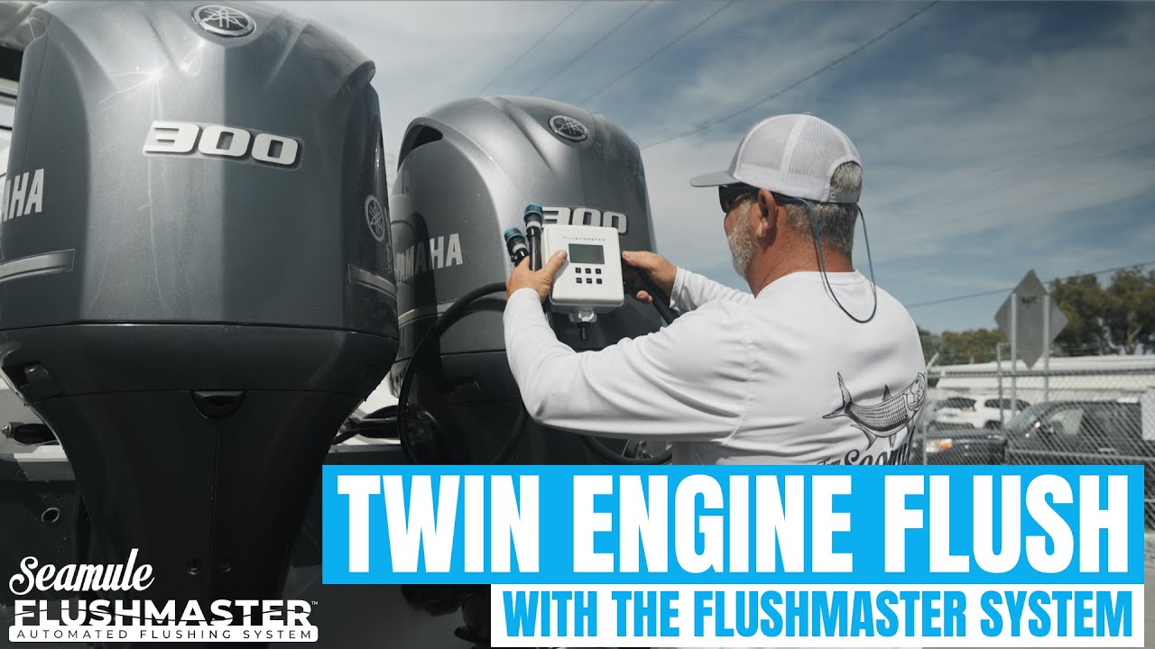 Flush A Twin Engine Trailer Mounted Boat With Ease! | Flushmaster - YouTube