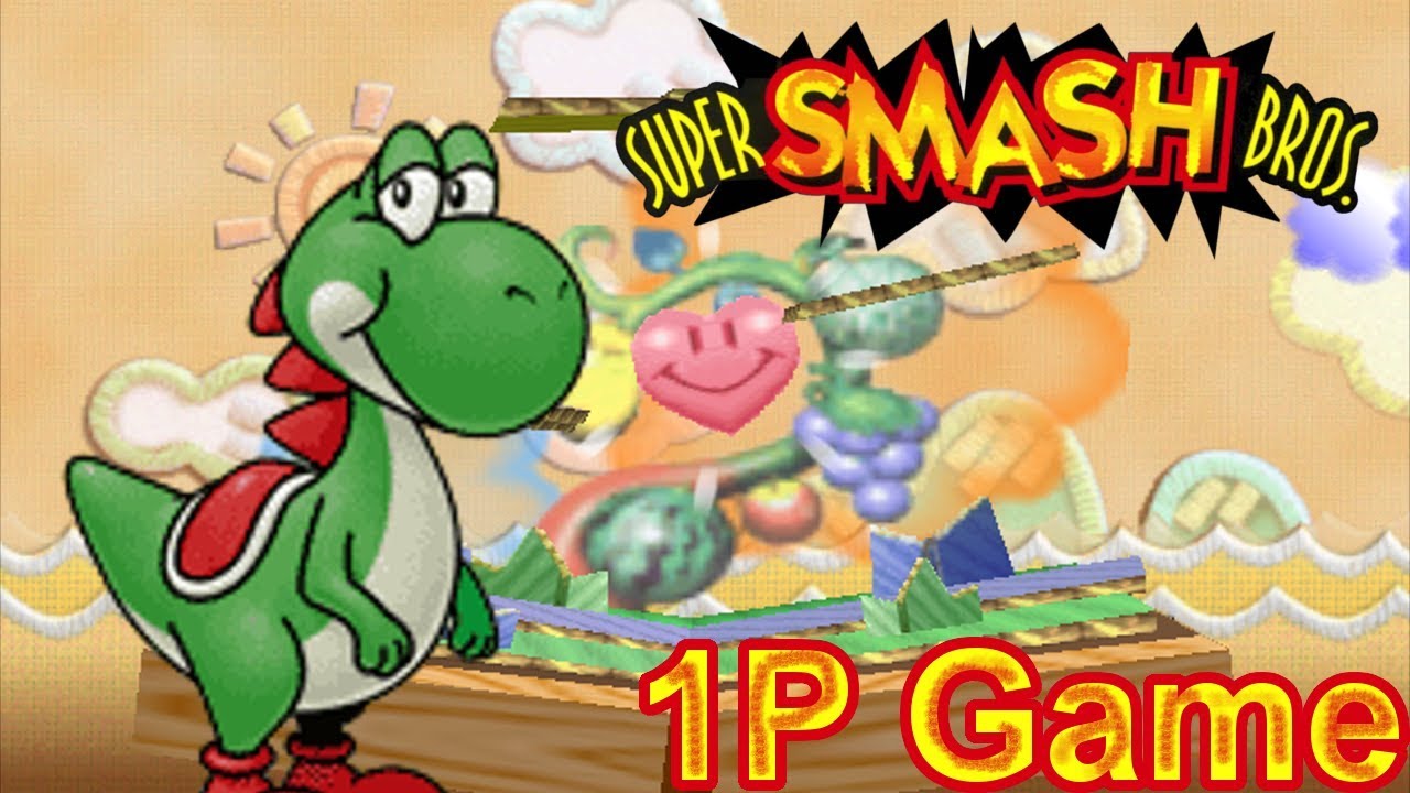 Super Smash Bros. - 1 Player Game | Yoshi (Hard) - YouTube