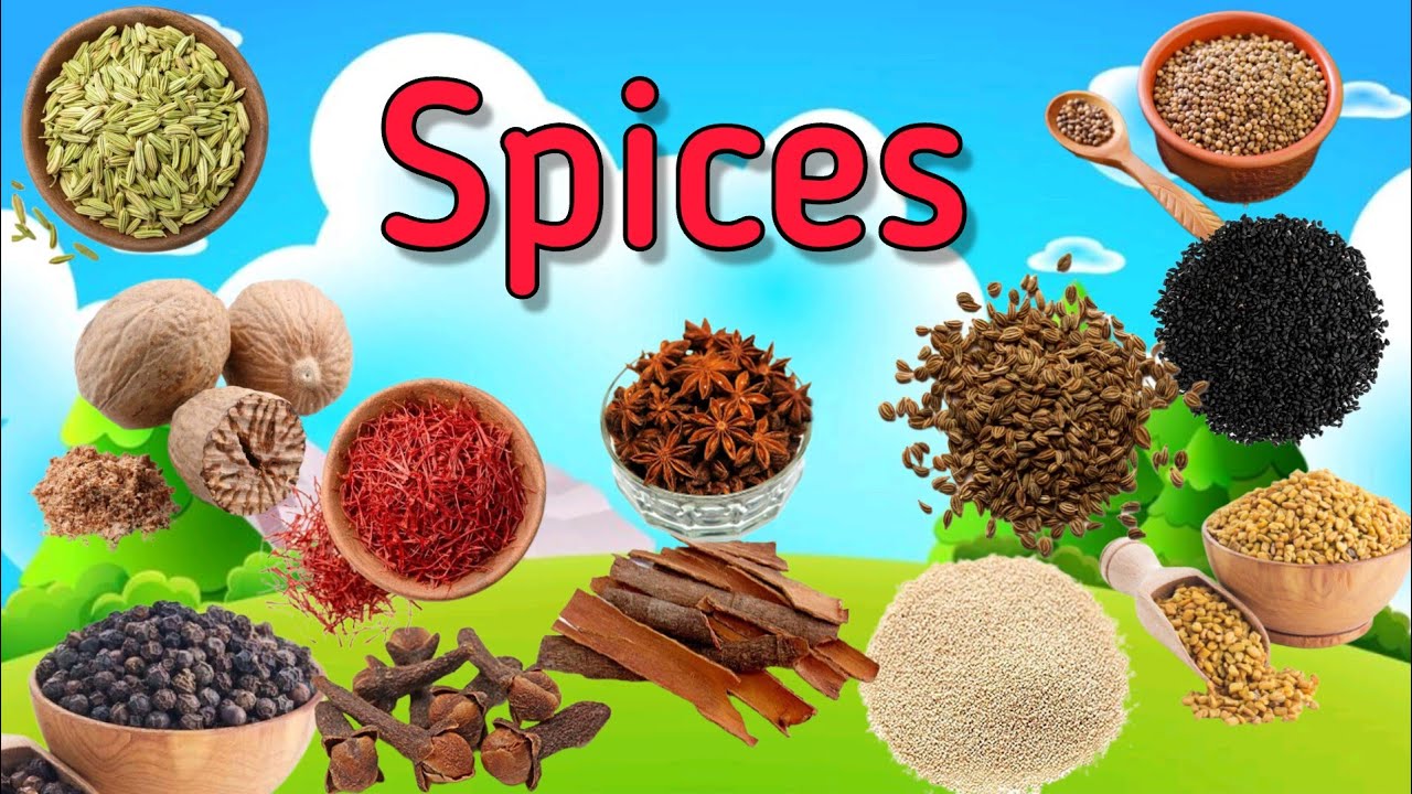 Spice Name | Learn Spices Name in English | Name of Spices for kids ...