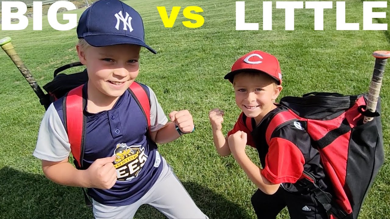 BIG BRO vs LITTLE BRO BASEBALL! ⚾️ - YouTube