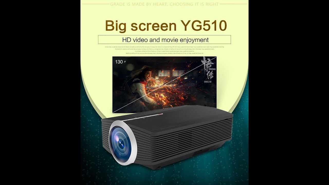 LEJIADA YG500 Portable LED Projector - YouTube