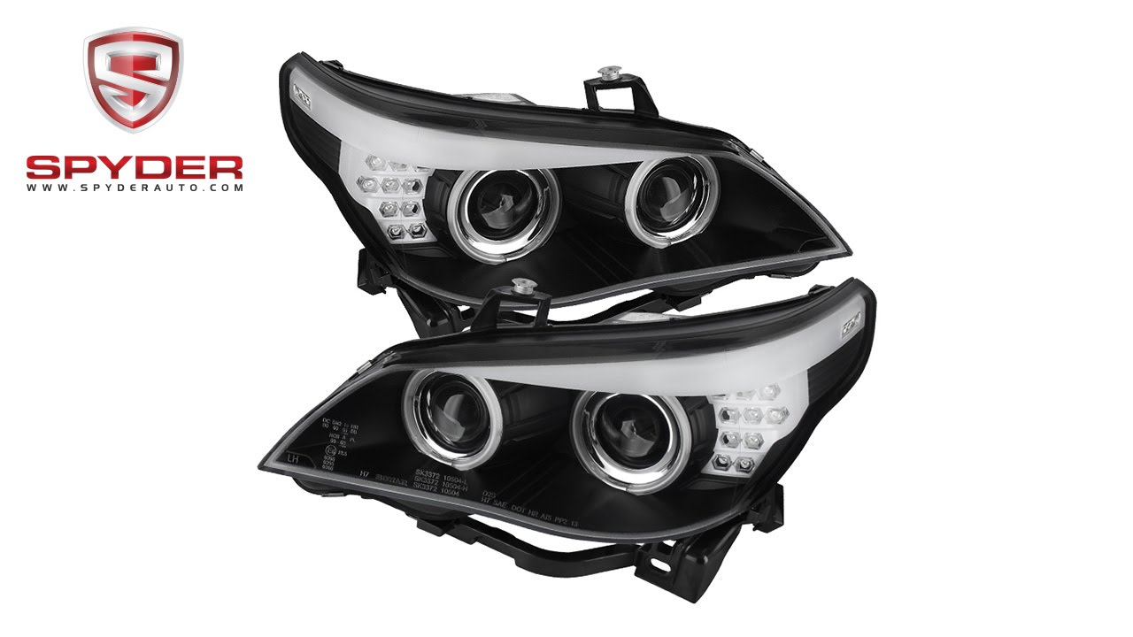 Spyder - BMW E60 5-Series 04-07 Projector Headlights - Factory Xenon ...