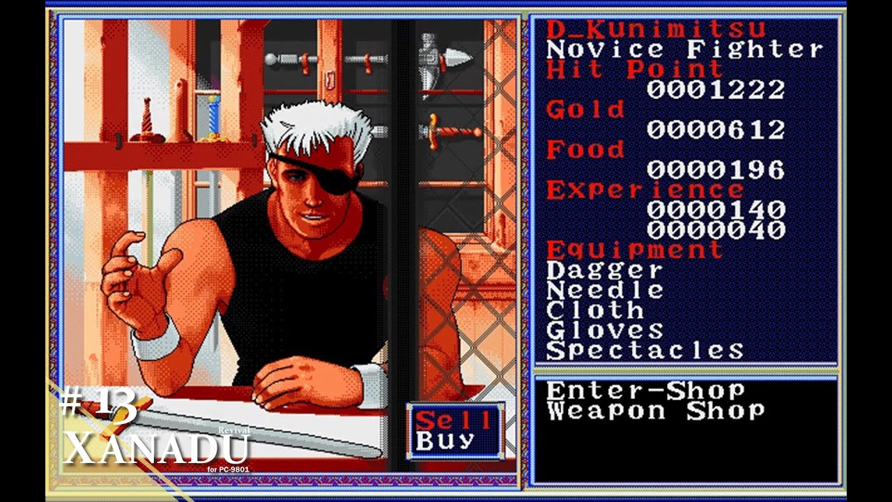 【Play】PC-9801 Revival Xanadu（リバイバル・ザナドゥ）#13 レトロゲーム - YouTube