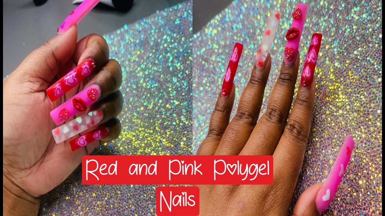 Easy, Easy Long Lasting Nails | Polygel Tutorial | Valentine Nails ...