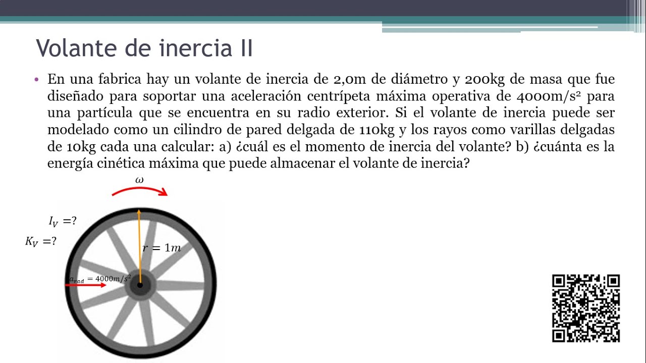 "VOLANTE DE INERCIA II" Energía cinética rotacional y momento de ...