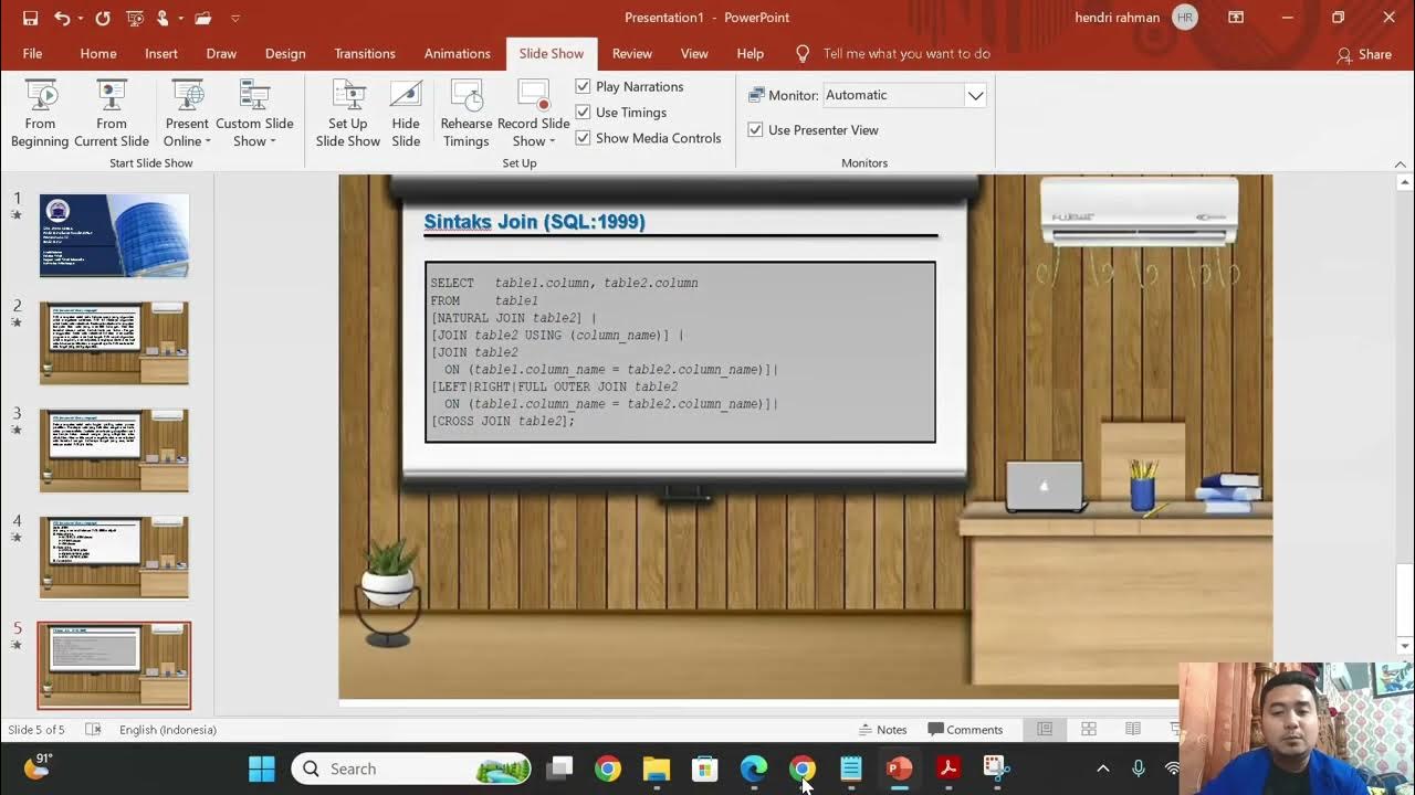 SQL JOIN TABLE || PADA DATABASE ORACLE APEX - YouTube
