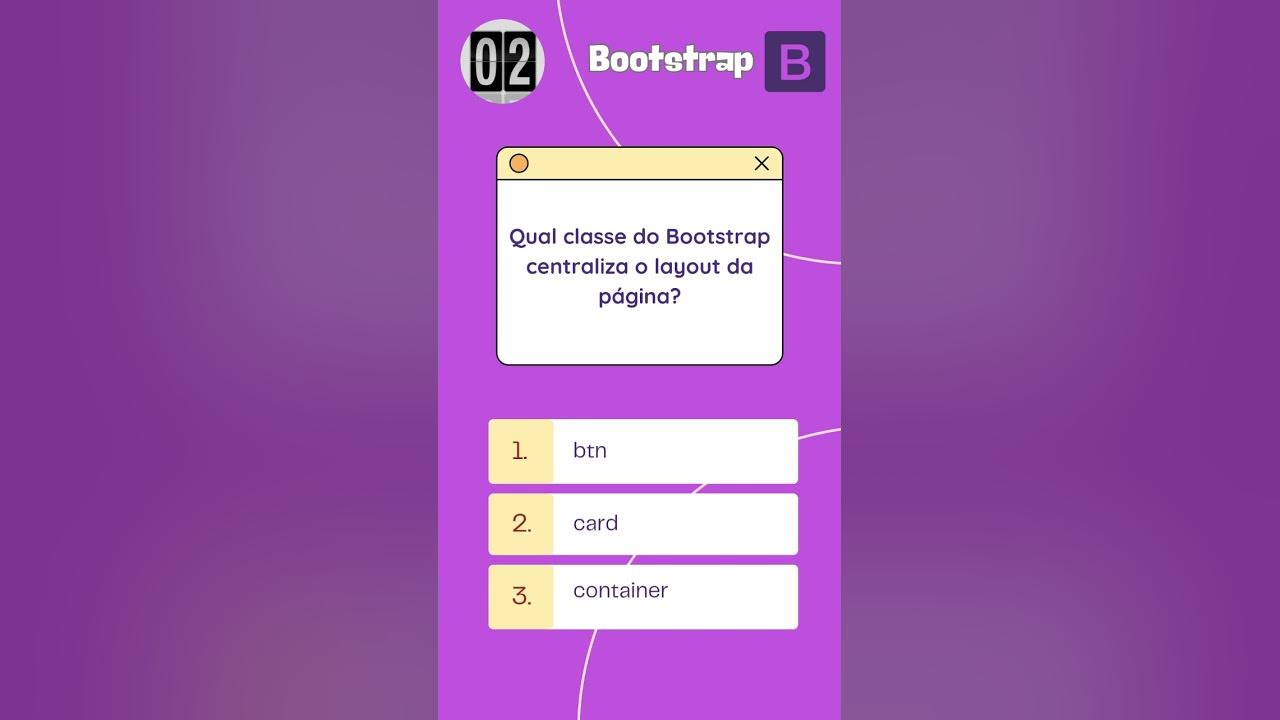Qual classe do Bootstrap centraliza o layout da página? - YouTube