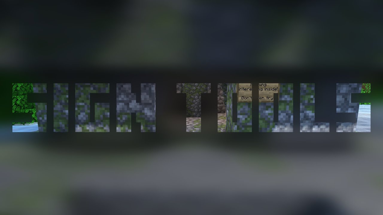 [Minecraft mod] - Sign Tools - YouTube