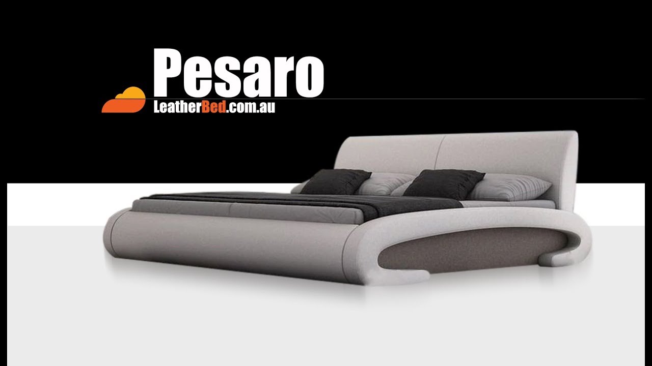 Pesaro Leather Bed Frame. Minimalist yet stylish! - YouTube