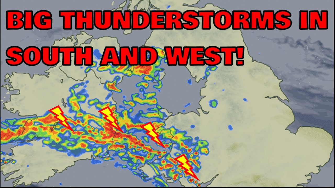 Big Thunderstorms in South and West! 18th October 2022 - YouTube