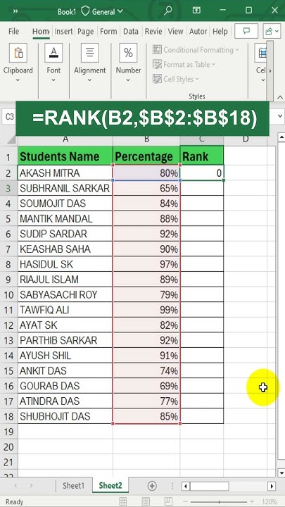 Rank Formula In Excel Excel Exceltutorial Exceltips Exceltricks Excelformula Youtube