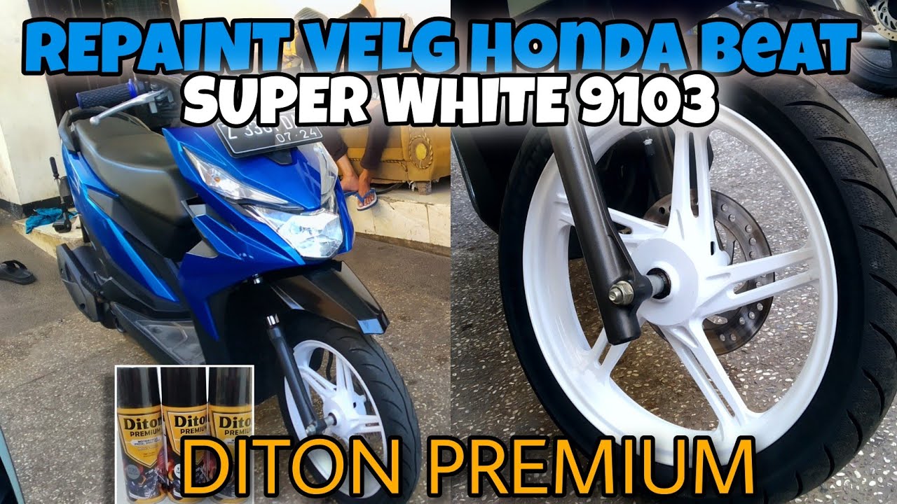 Repaint Velg Honda Beat SUPER WHITE - DITON PREMIUM - YouTube