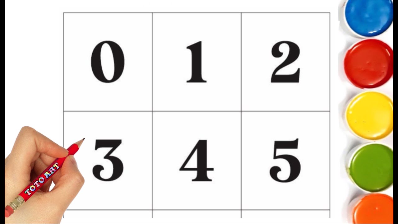 How to draw Number 8 -Colouring for Kids & Toddlers |Draw, Paint and ...