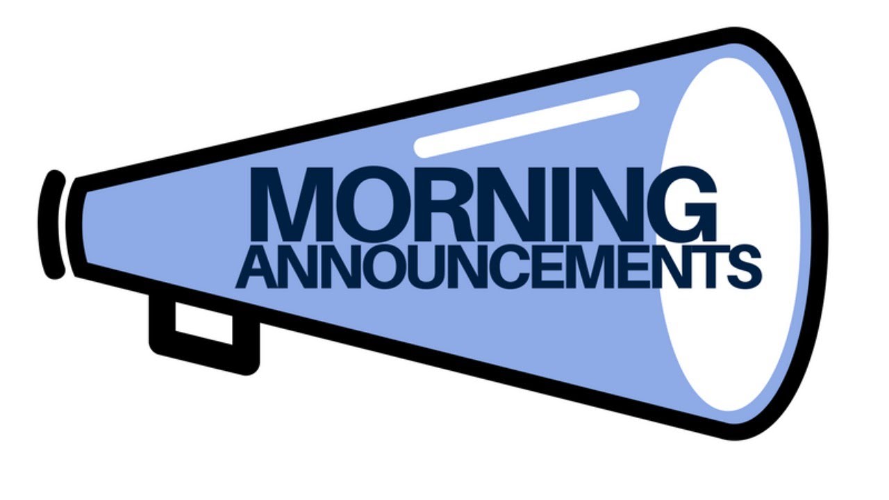 Morning Announcements Live Stream - YouTube