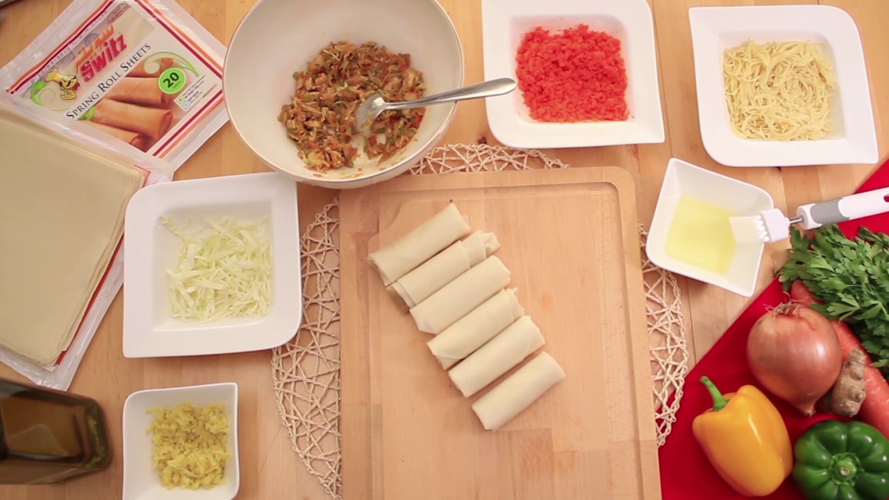 Switz Home Chef - Chicken Spring Roll Recipe - YouTube