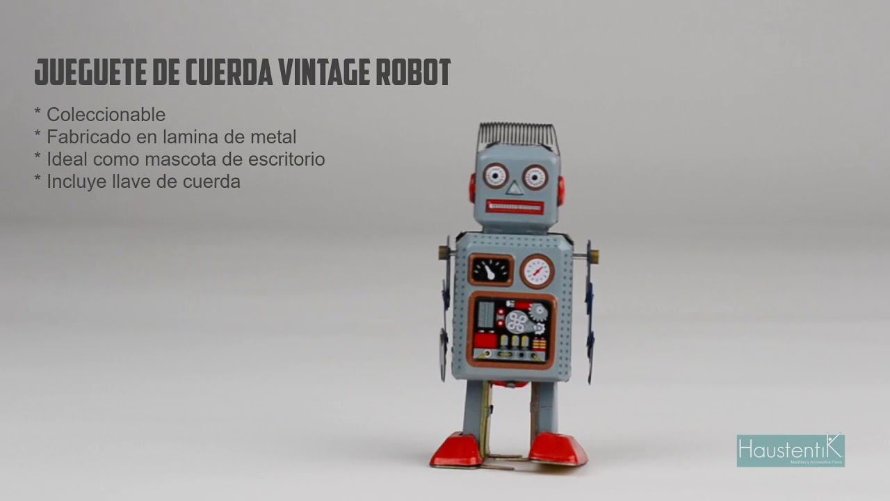 Juguete de cuerda Vintage Robot - YouTube