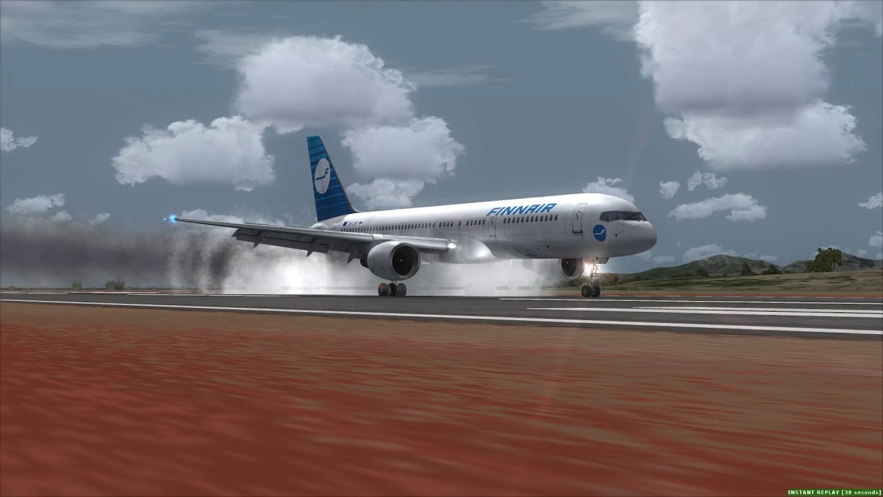 FINNAIR 757-200 Engine Fire at Lanzarote - YouTube