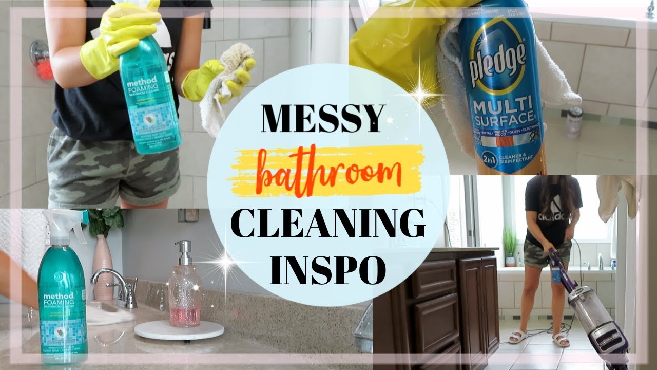 CLEAN WITH ME + BATHROOM CLEANING INSPO | MAJOR CLEANING MOTIVATION ...