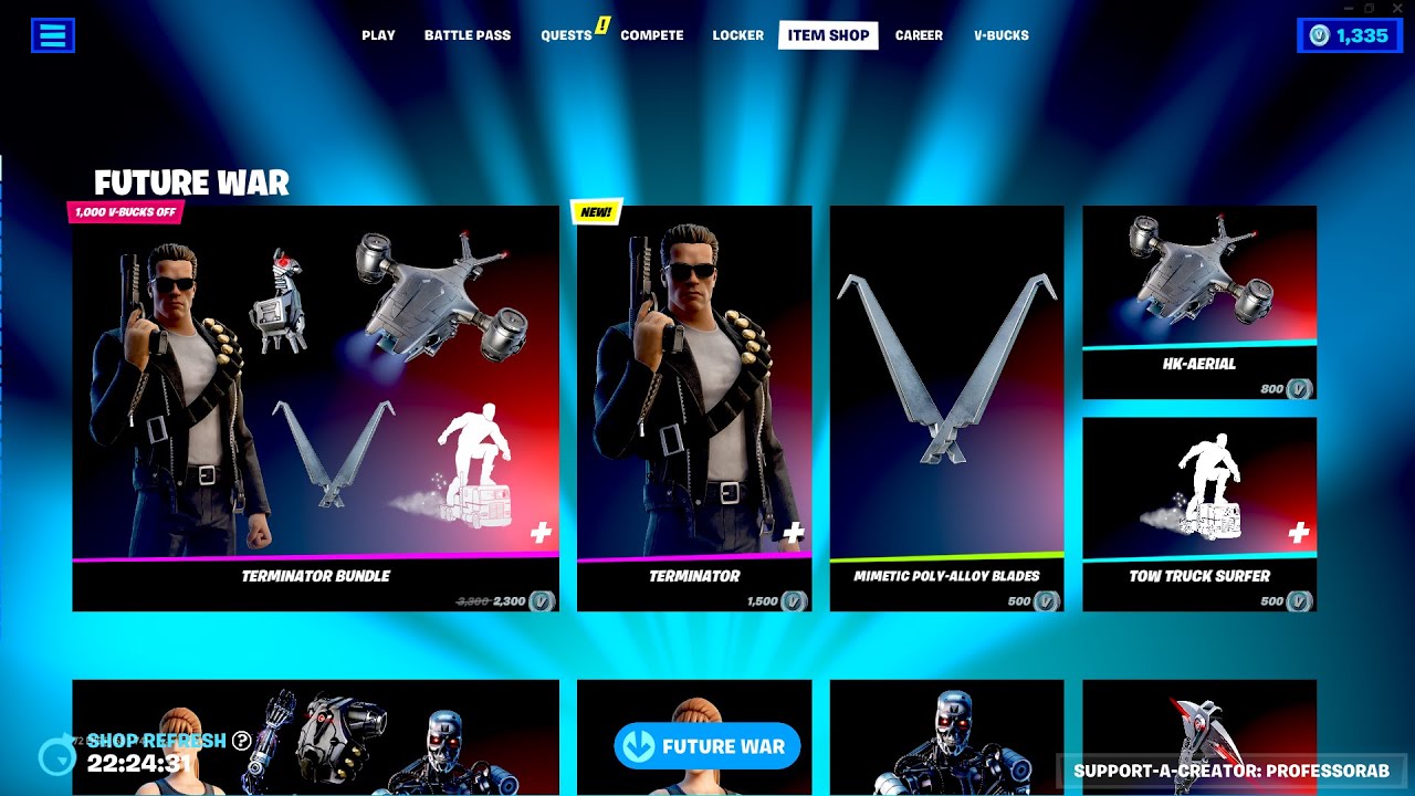 🔴New Terminator Collab Skin In Item Shop Today - YouTube