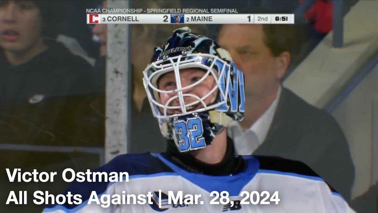 Victor Ostman (UM32) | All Shots Faced | Univ. of Maine vs. Cornell ...