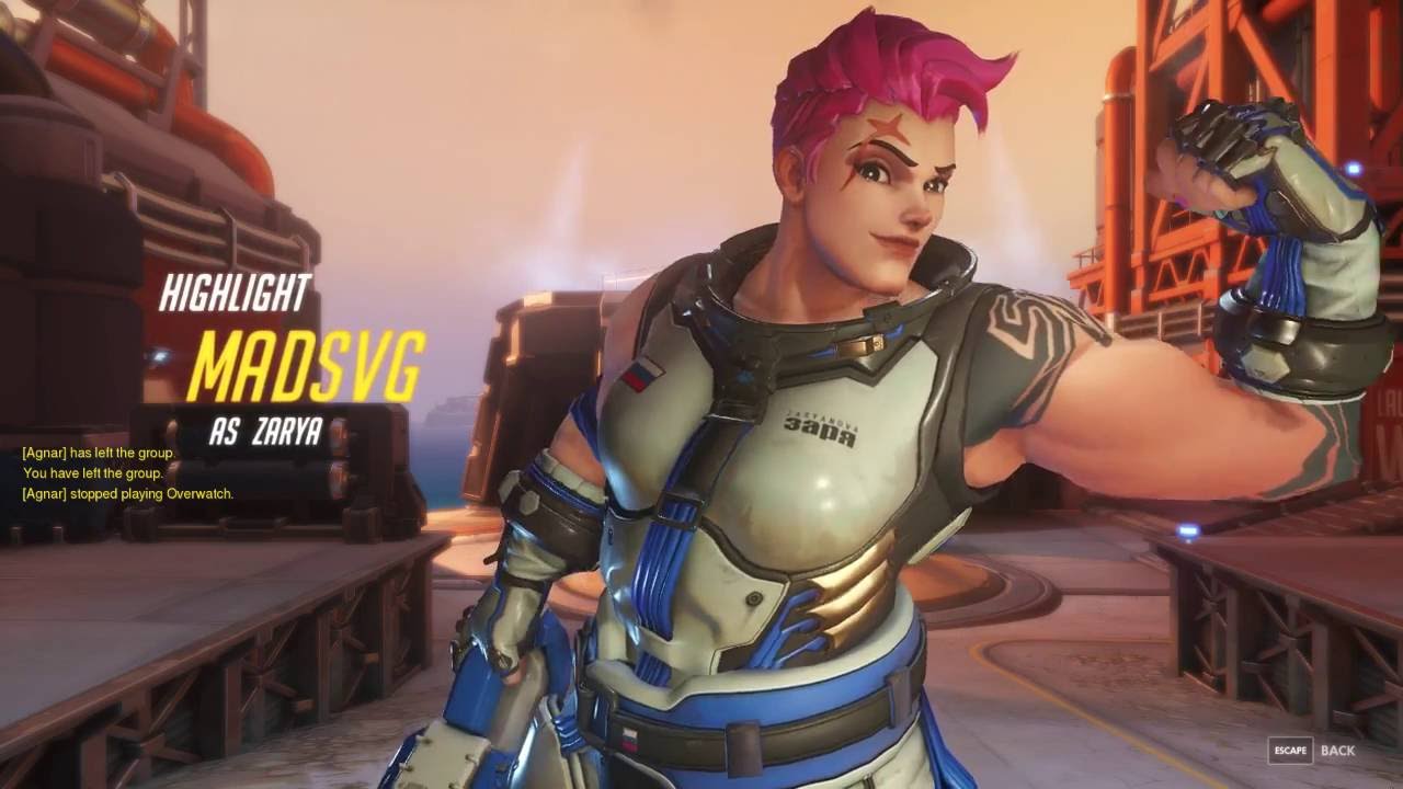 Overwatch - Zarya Highlight; 5 Man Ultimate - YouTube
