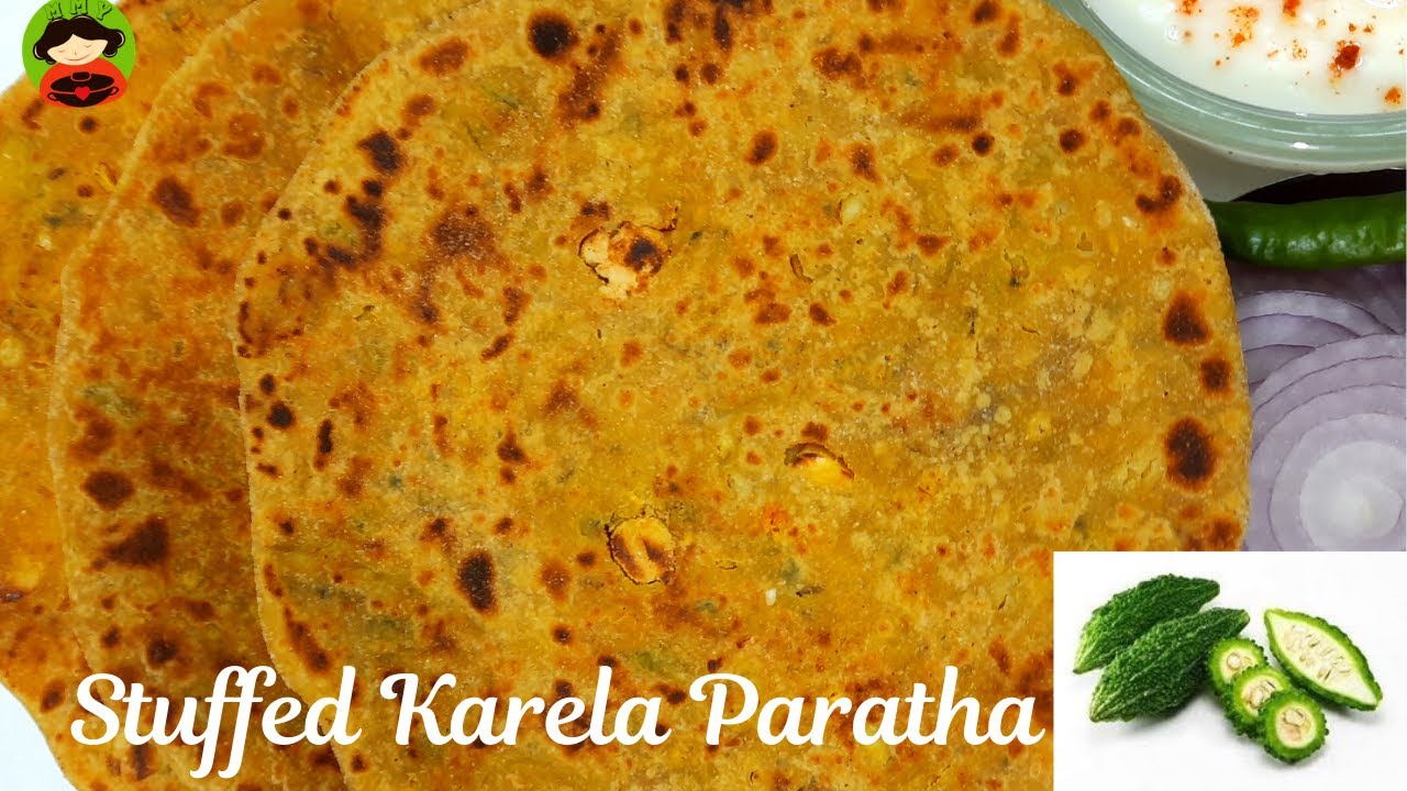 करेले के पौष्टिक पराठे/करेला पराठा/Stuffed Karela Paratha/Stuffed ...