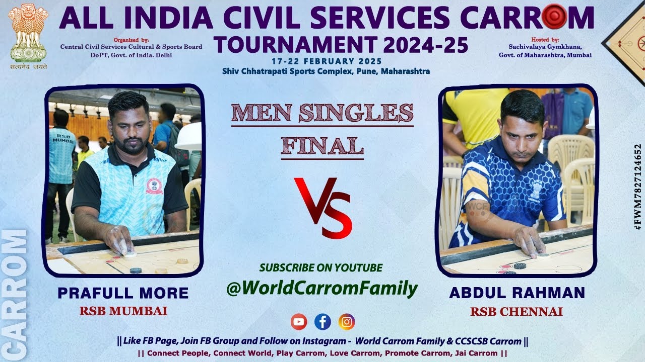 MS FINAL || PRAFULL MORE (MUMBAI) vs ABDUL RAHMAN (CHENNAI) || AICS ...