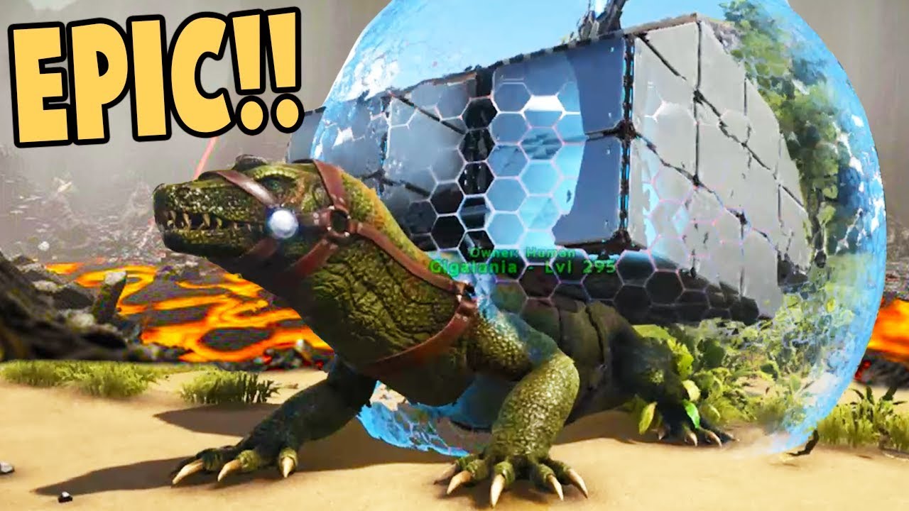 EPIC GIGALANIA WAR LIZARD! Beautiful UPDATES! - Ark Survival Evolved ...
