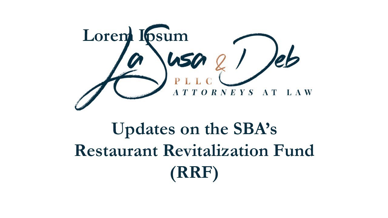 Restaurant Revitalization Fund (RRF) SBA Live Update 03/31/2021 - YouTube
