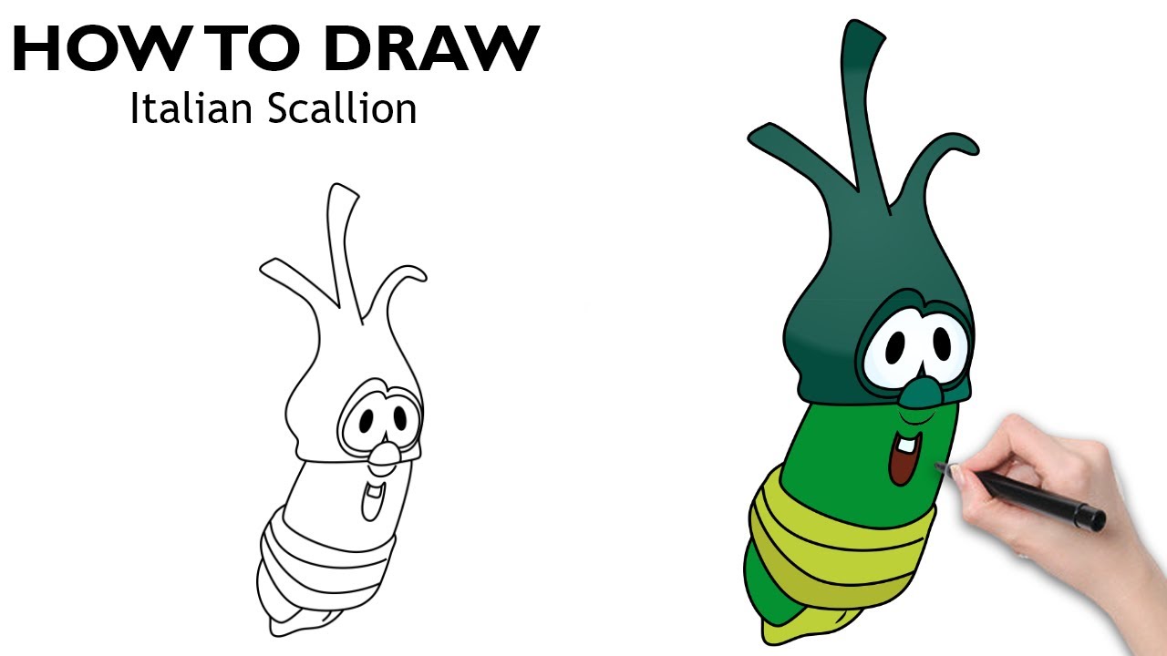 Drawing Italian Scallion | VeggieTales in the City - YouTube