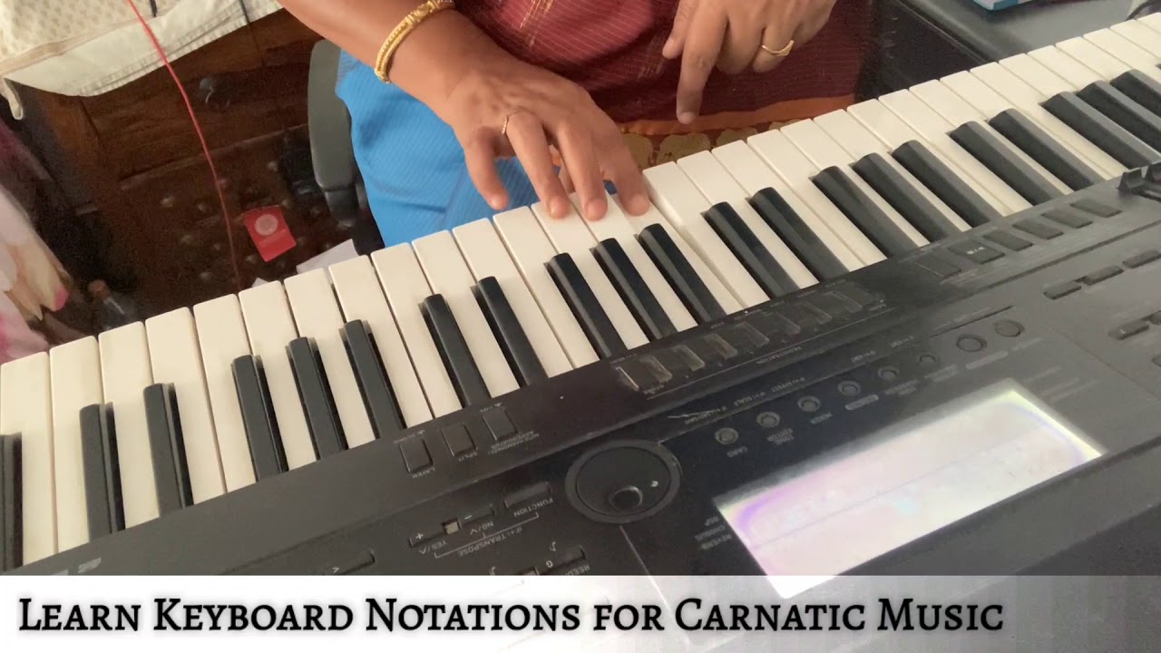 Online Music Class #41 - Keyboard Notations for Carnatic Music ...