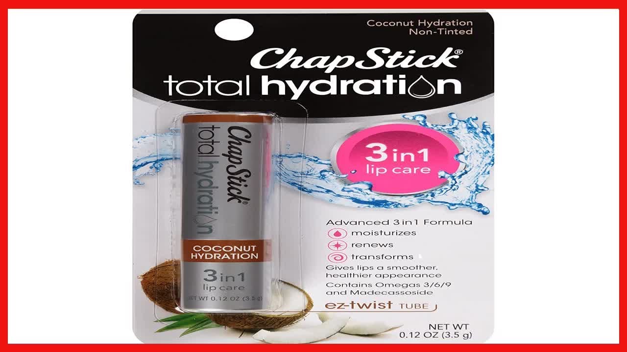ChapStick Total Hydration Coconut Lip Balm Tube, Hydrating Coconut ...