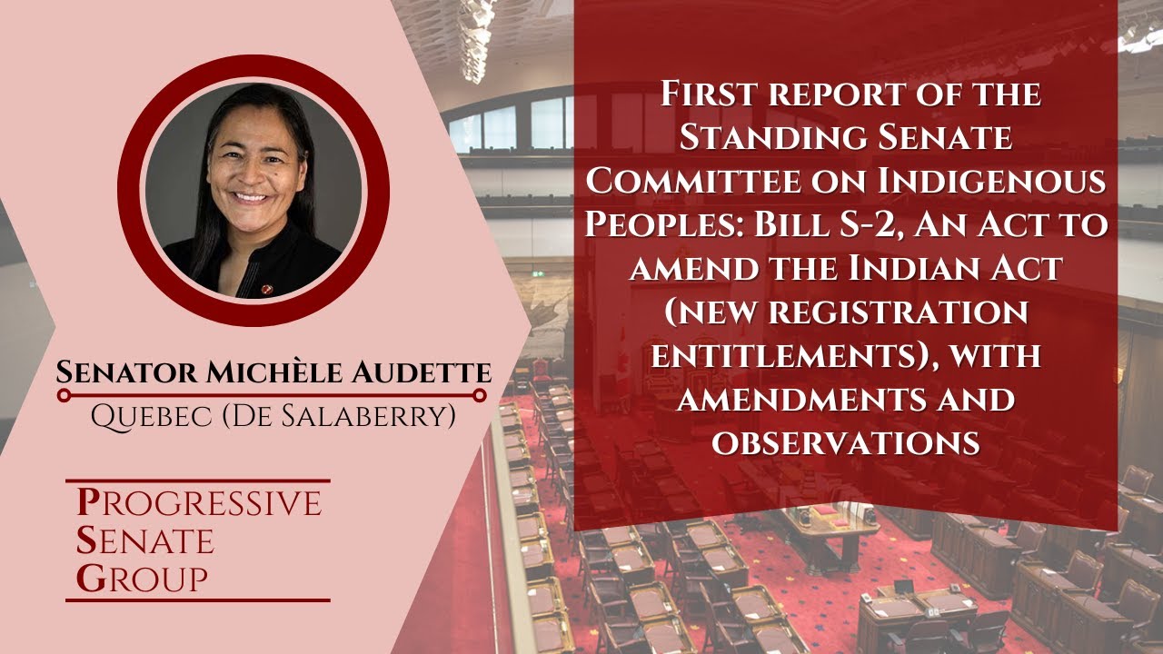 Senator Audette speaks at report stage of Bill S-2 - December 2, 2025 ...