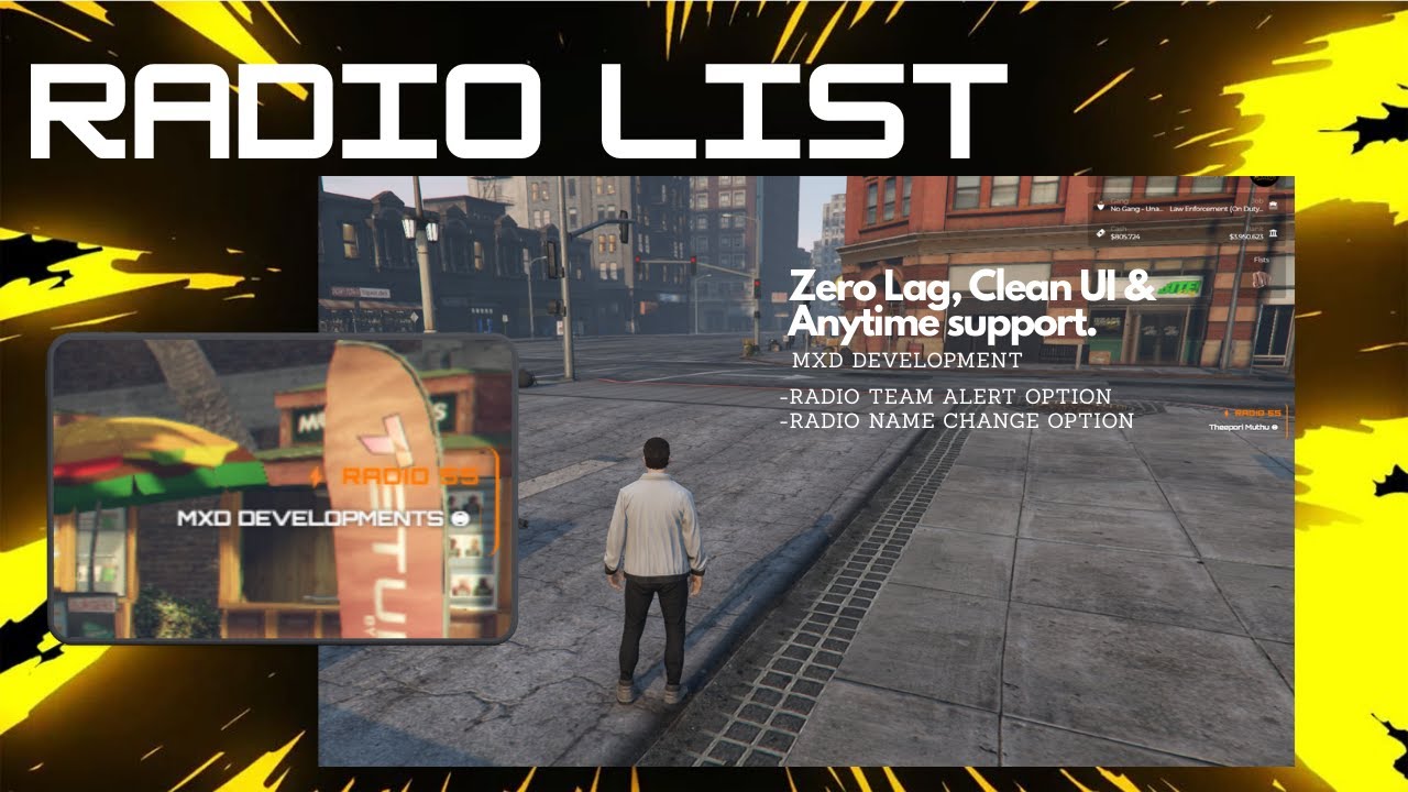MXD RADIOLIST | FREE FiveM Radio List Script | Zero Lag Clean UI ...