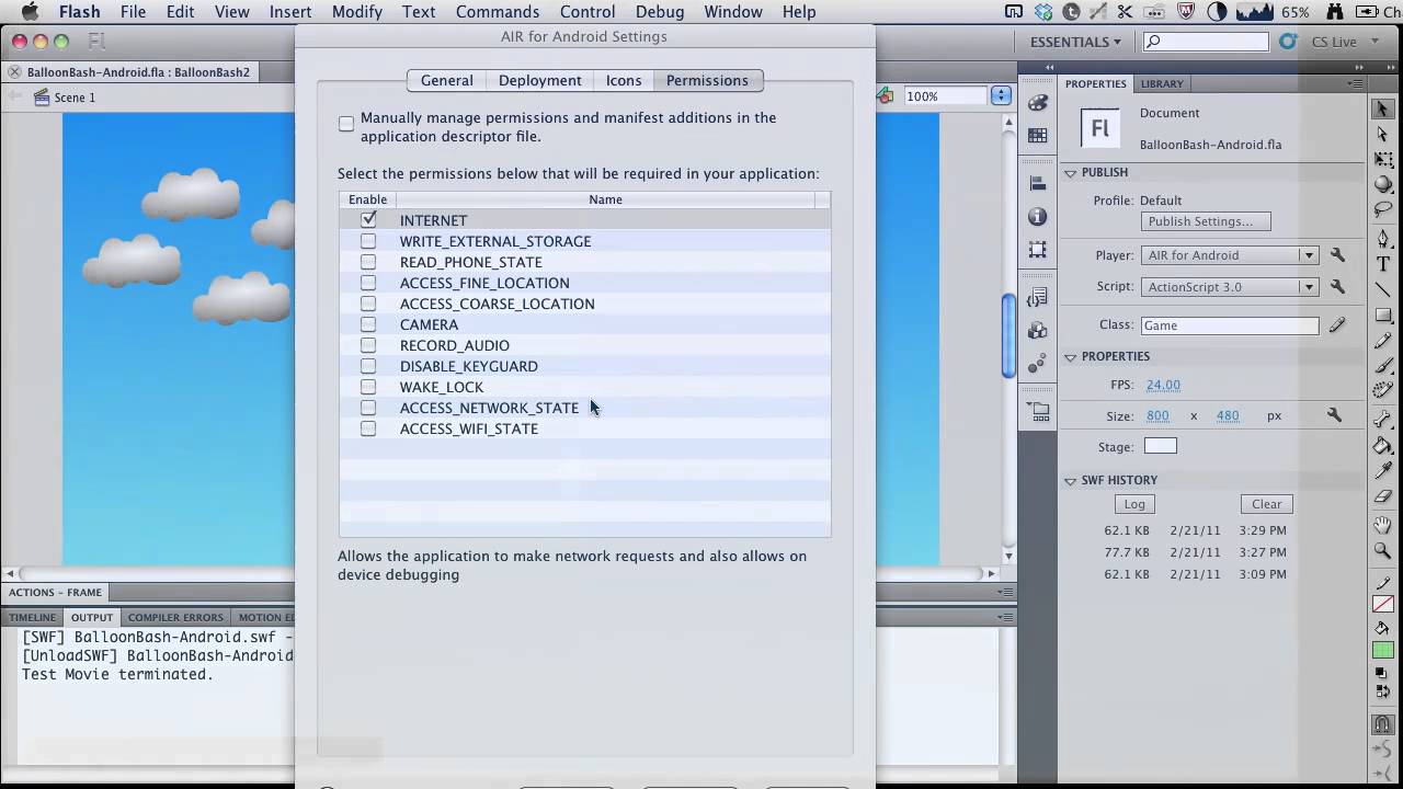 Flash Professional Extension for Android - YouTube